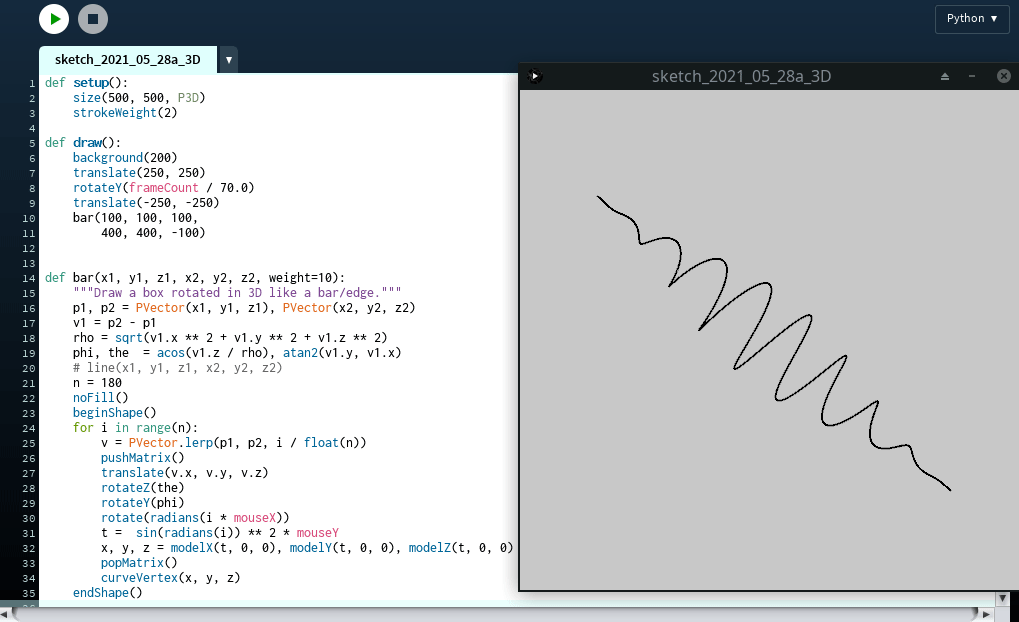 From line to 3D spiral - Alexandre B A Villares - Medium