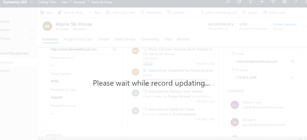 Dynamics 365 — Using Progress Indicator Furkan Karacan Medium