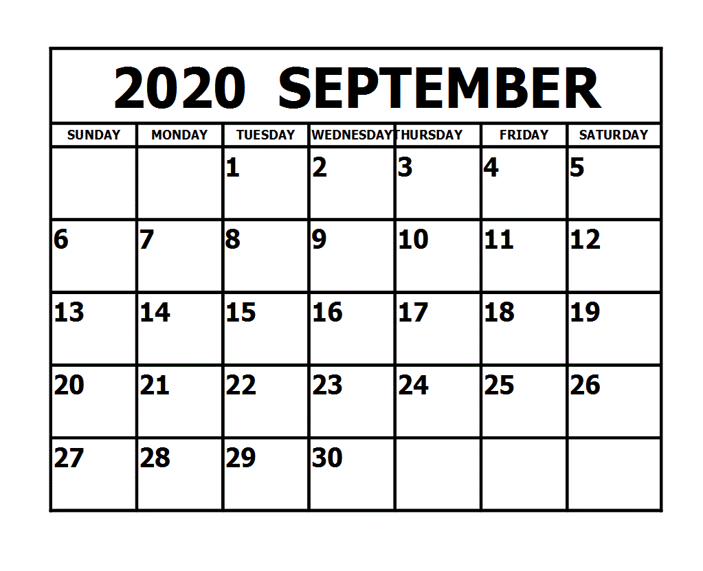 Free Printable September 2020 Calendar | by CalendarWishesImages | Medium