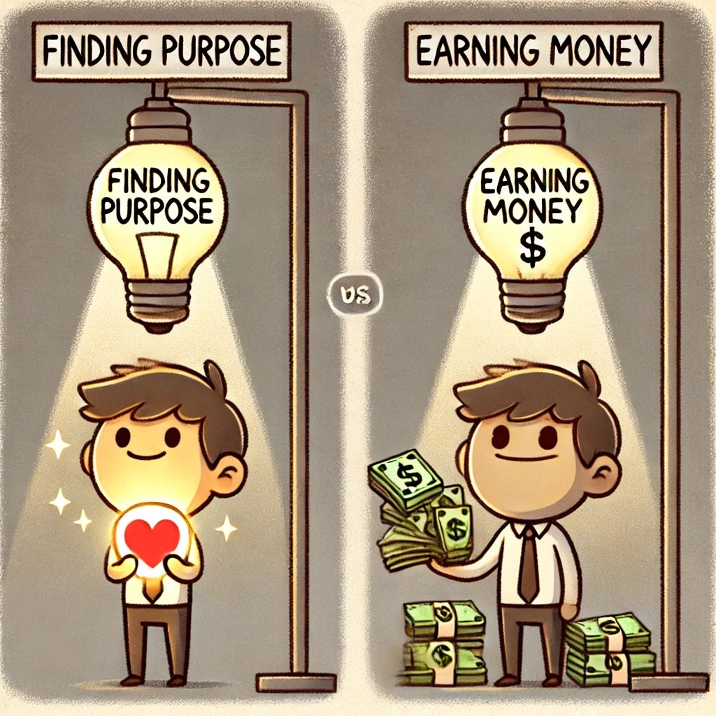 Finding Purpose vs Earning Money: What should one focus on? | by Aditya ...