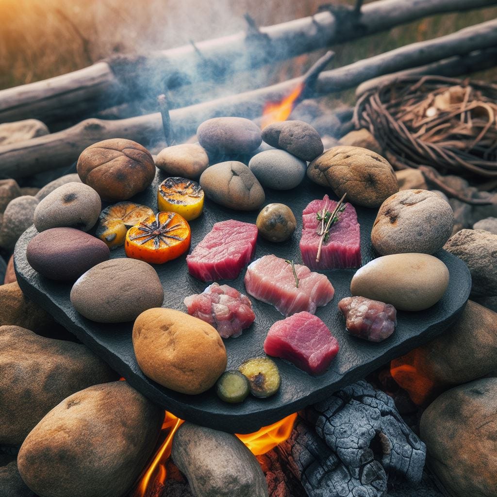 Cooking in the Stone Age. Man does not live by roasting alone | by ...