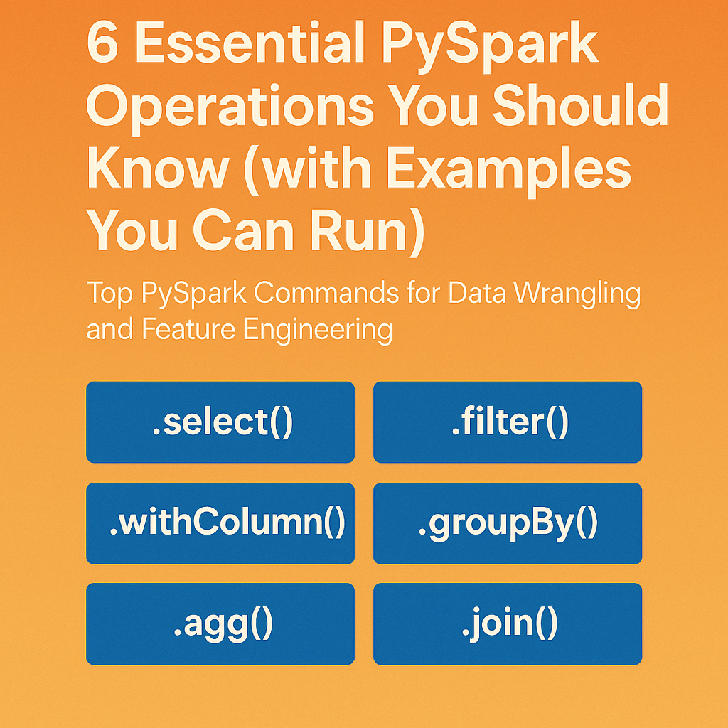 6 Essential PySpark Operations You Should Know (with Examples You Can Run) | by Jaume Boguñá ...