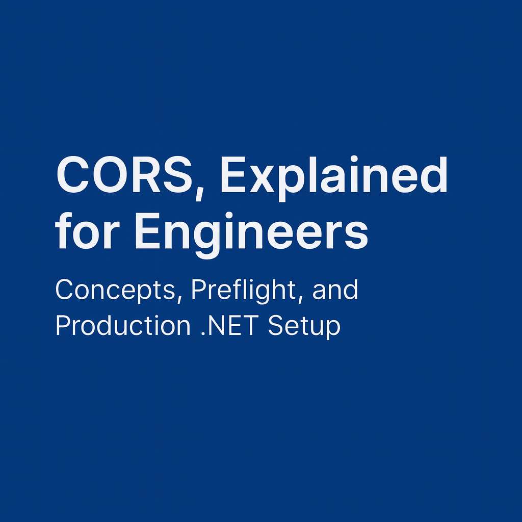 CORS, Explained for Engineers: Concepts, Networking Details, and Production-Grade .NET Setup ...