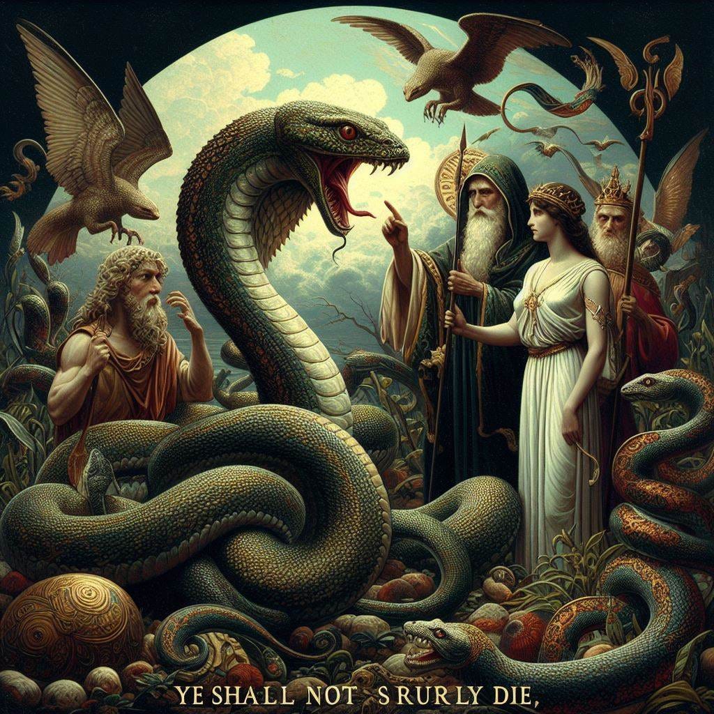 Analysis of the Serpent’s Deception in Genesis 3:4 | by MrBlue Flyer ...