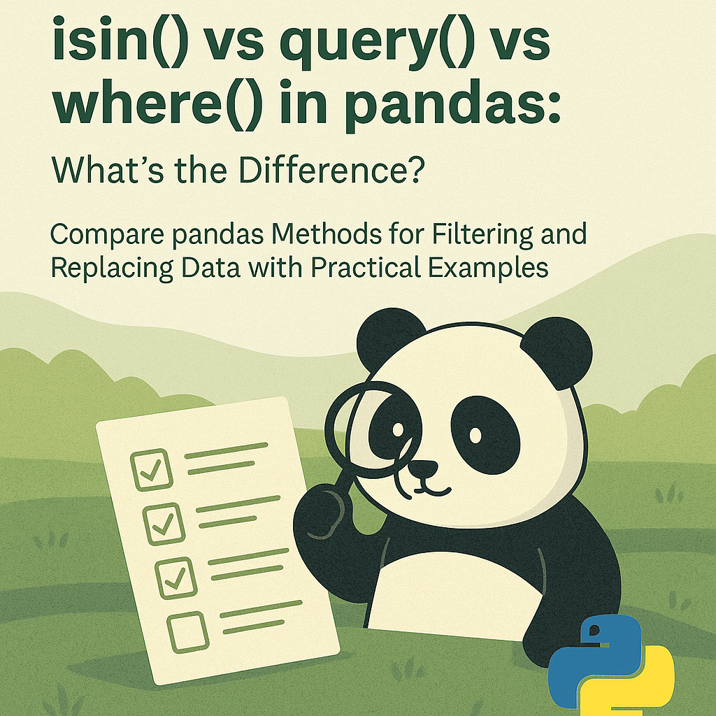 isin() vs query() vs where() in Pandas: What’s the Difference? | by Jaume Boguñá | Python in ...