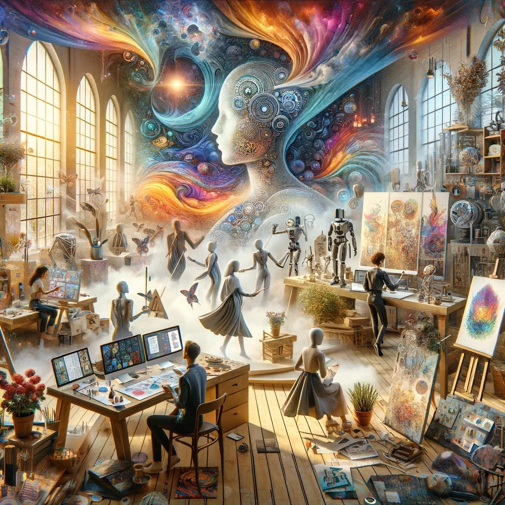 The Art of Creativity: Human Ingenuity Meets AI Innovation | by GPTPlus ...