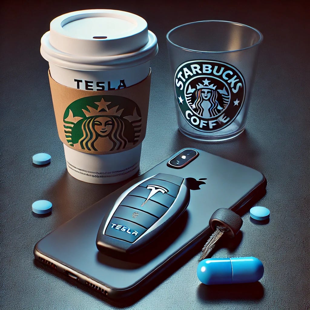 🚗☕📱 “Drives a Tesla, Drinks Starbucks, Owns an iPhone: BASIC AF Blue ...