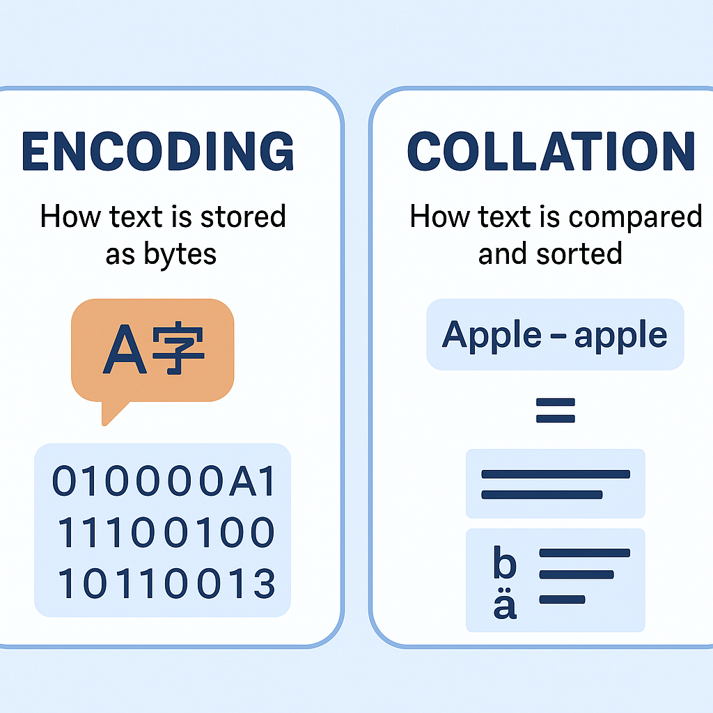 Encoding vs Collation in RDBMS Databases - What’s the Difference and ...
