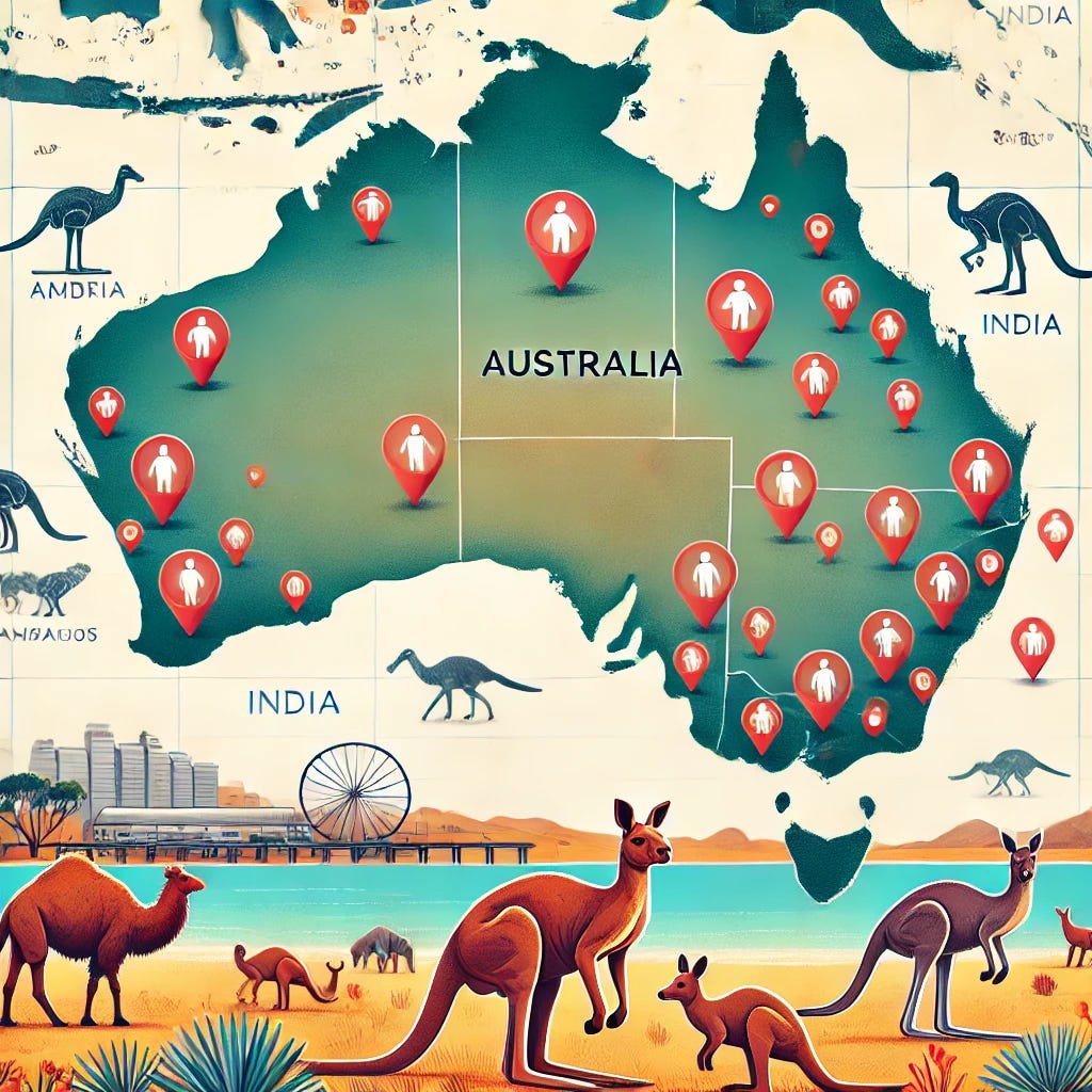 Australia: Twice the Size of India but With Fewer Than 30 million ...