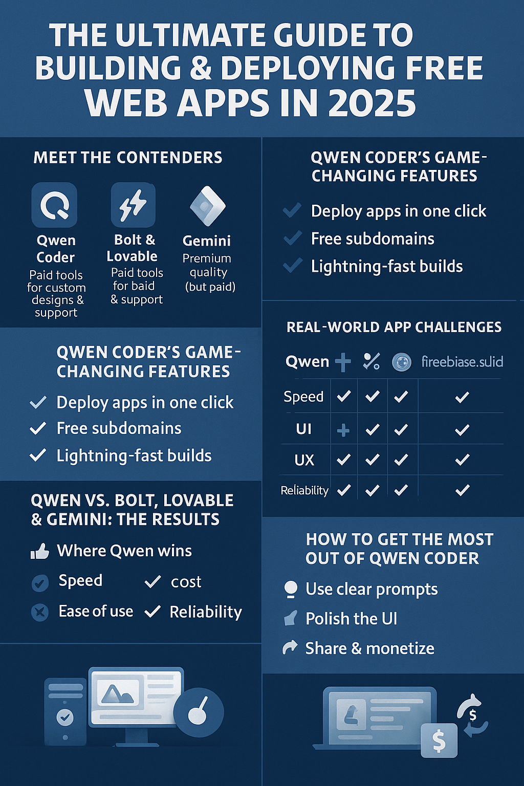 NEW Qwen Coder vs Bolt, Lovable & Gemini: The Ultimate Guide to Building & Deploying Free Web ...