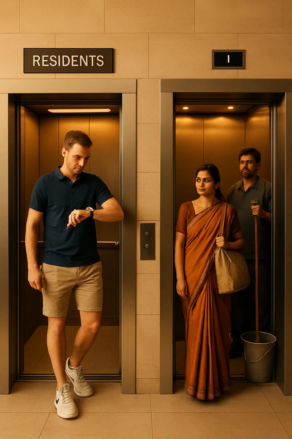 One Building, Two Worlds: The Divide Hidden in Our Elevators | by ...