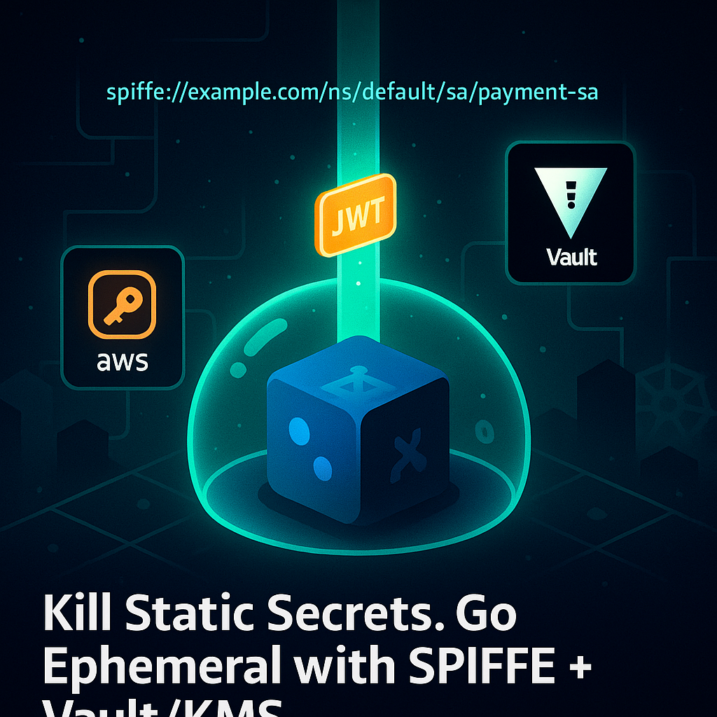 Ephemeral, Identity-Only Secrets: SPIFFE → Vault/KMS Exchange | by Mohamed ElEmam | Towards AWS