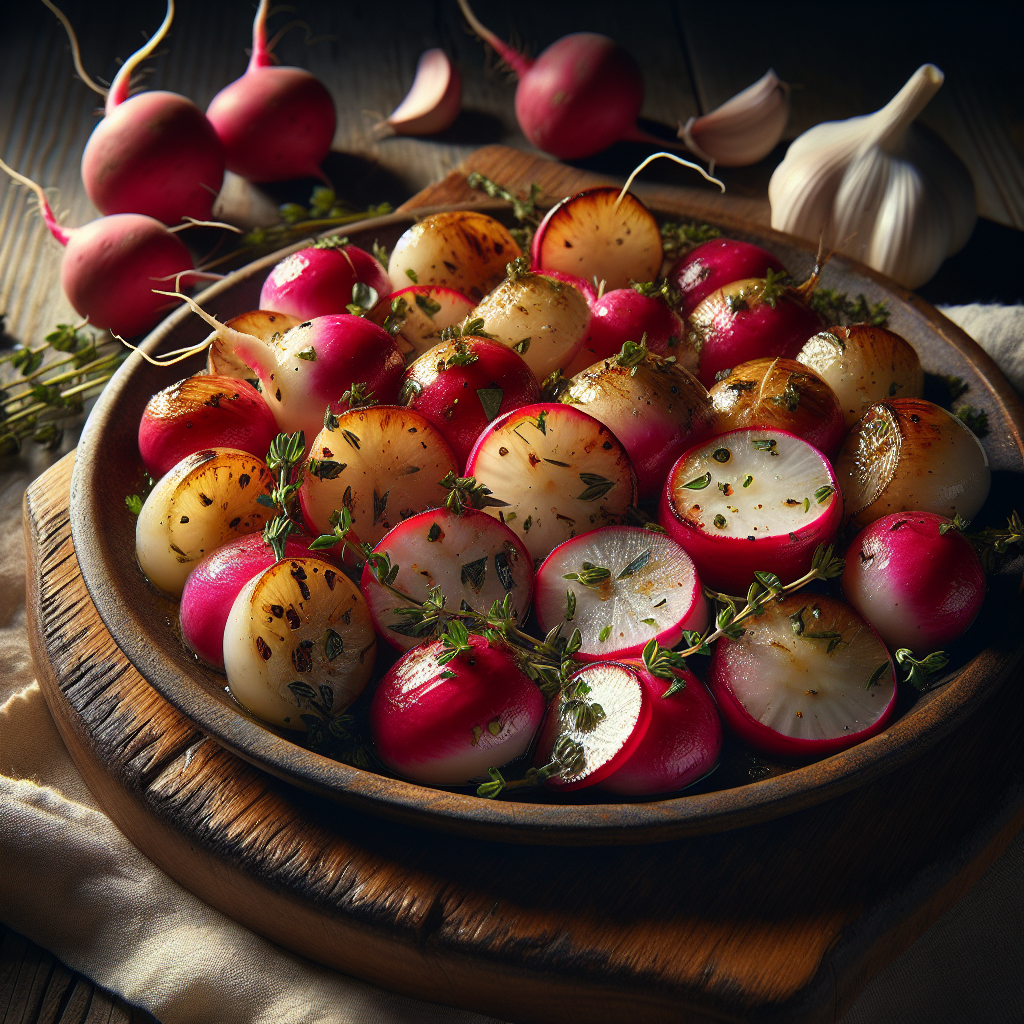 Savory Garlic Herb Keto Roasted Radishes with Thyme | by Keto Kitchen ...