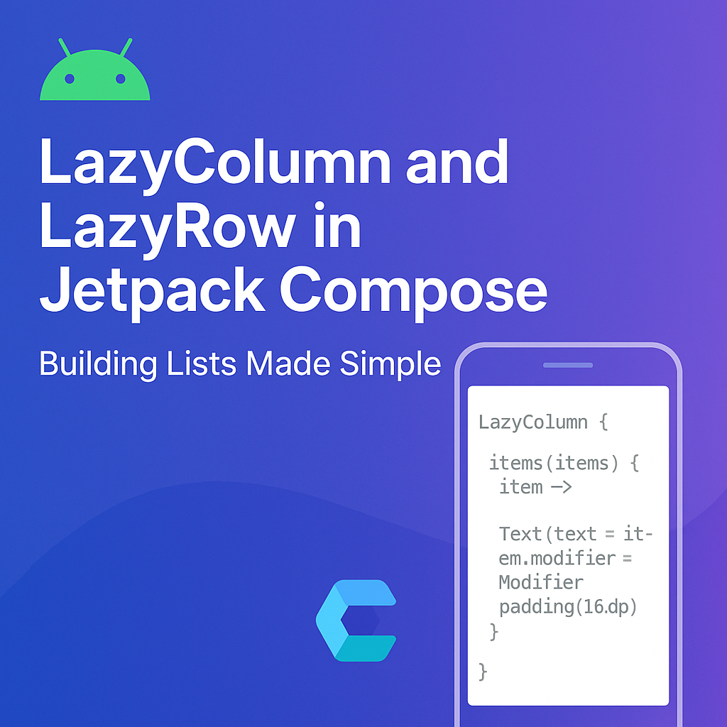 LazyColumn and LazyRow in Jetpack Compose — Building Lists Made Simple | by IGNATIAH XAVIER ...