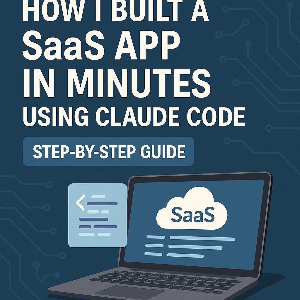 How I Built a SaaS App in Minutes Using Claude Code (Step-by-Step Guide ...