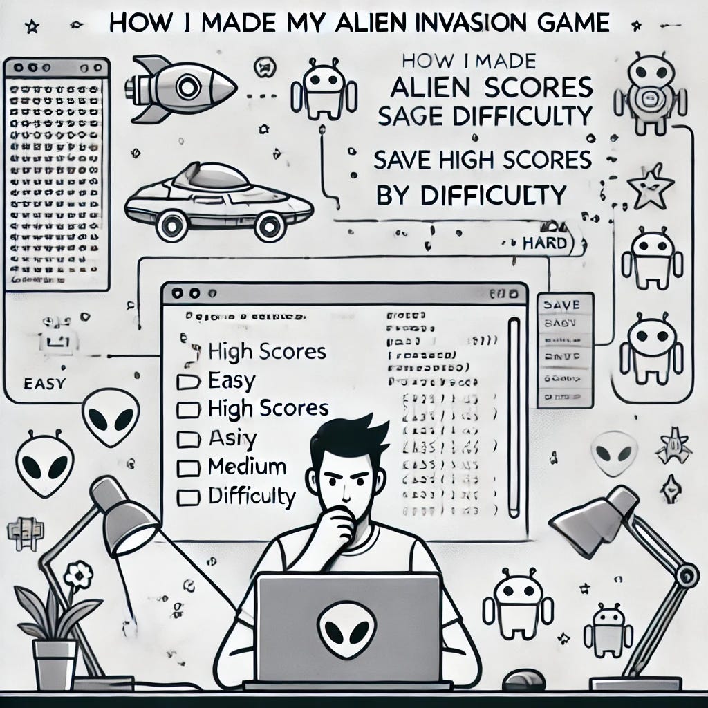How I Made My Alien Invasion Game Save High Scores By Difficulty | by ...
