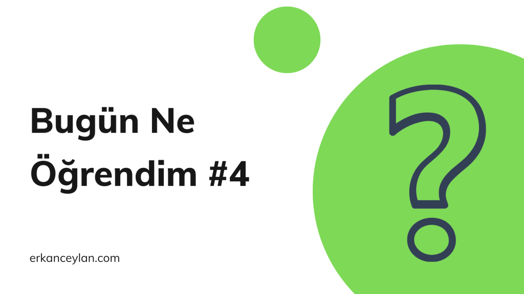 Bugün Ne Öğrendim 📚 #4. İş hayatımdaki yoğunluk ve bedelli… | by Erkan Ceylan | Medium