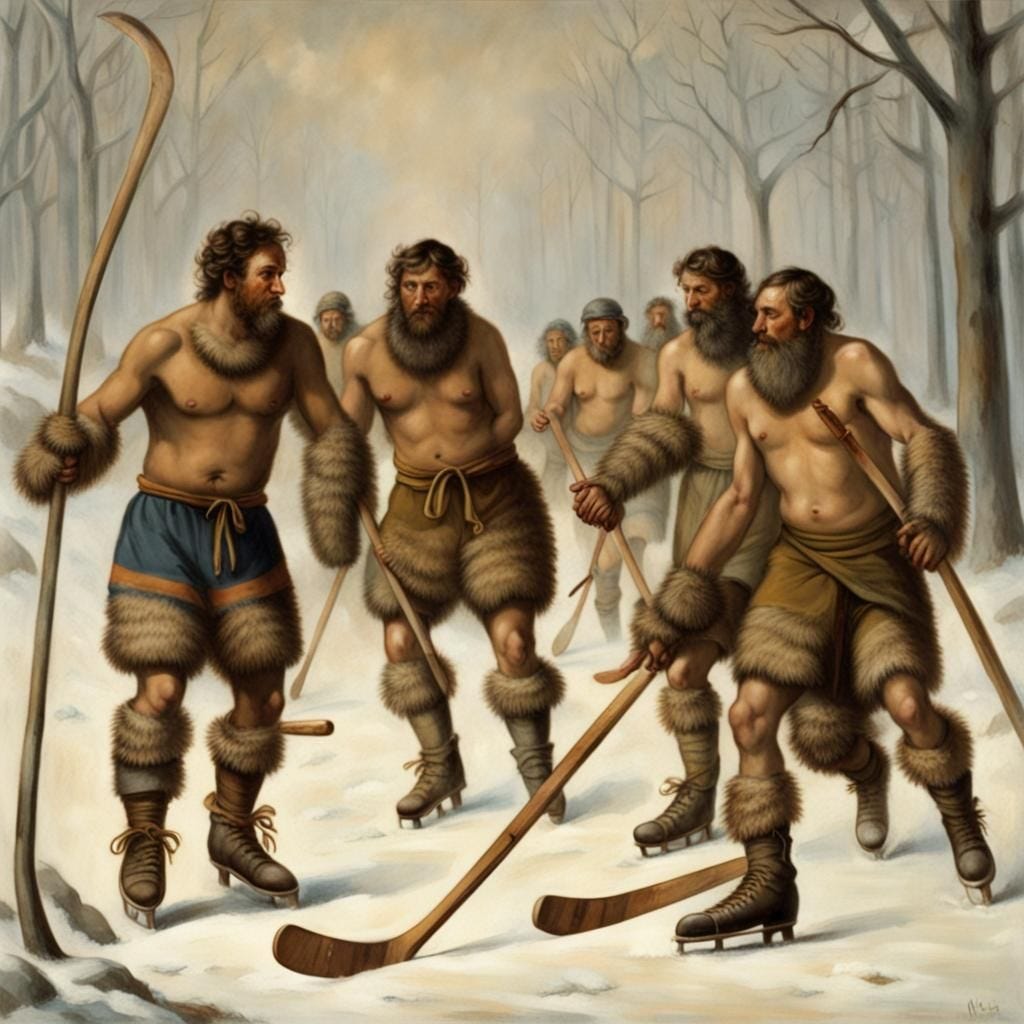 How Pre-Historic Man Invented Ice Hockey | by Tovah Rainsong | MuddyUm