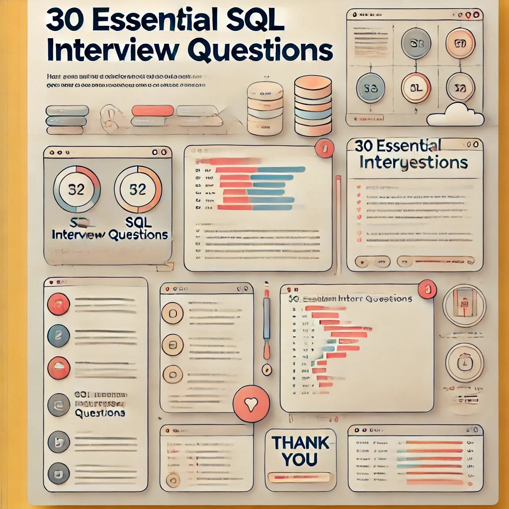 30 Essential SQL Interview Questions with Example Code | by Likith ...