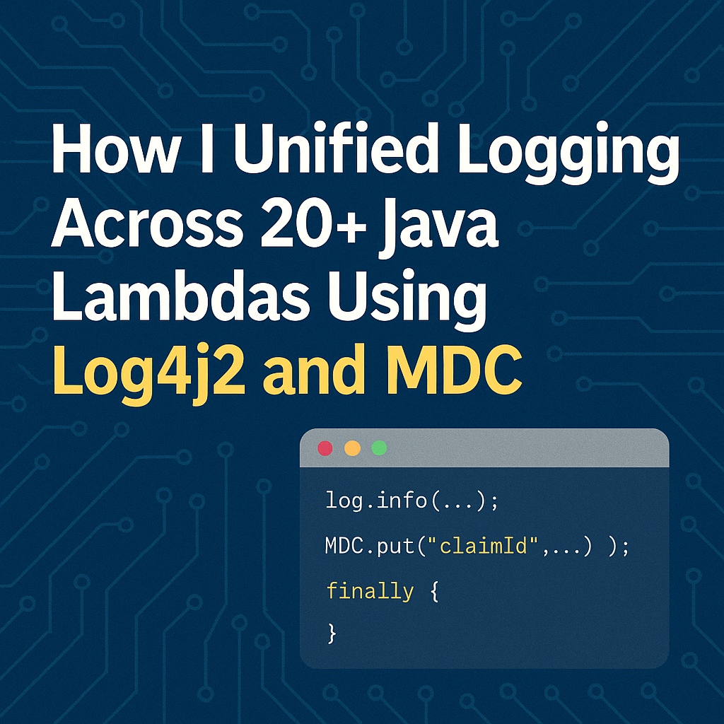 How I Unified Logging Across 20+ Java Lambdas Using Log4j2 and MDC | by Nazere Wright | Medium