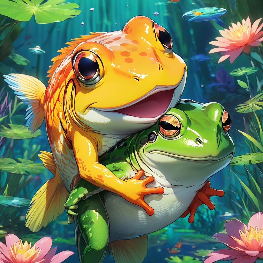 THE FROG AND A FISH. fable about a fish and a frog finding… | by ...