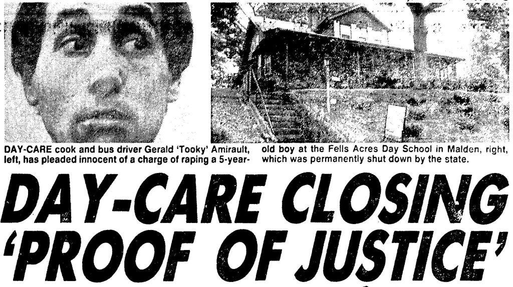 The Fells Acres Day Care Sexual Abuse Trial | by Chelsea Queen | Medium