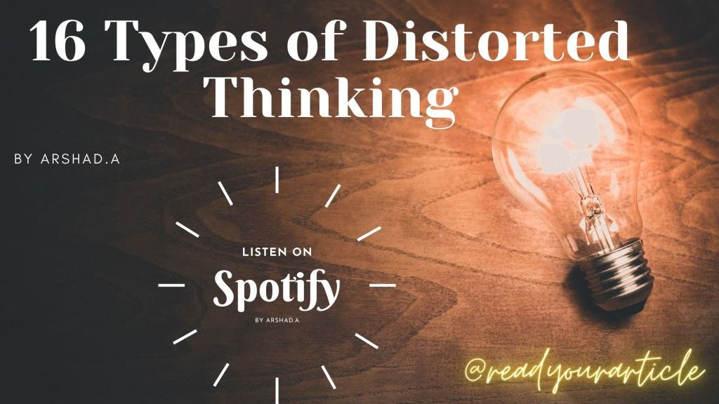 16 Types of Distorted Thinking. Tunnel Vision | by Reader Club | Medium