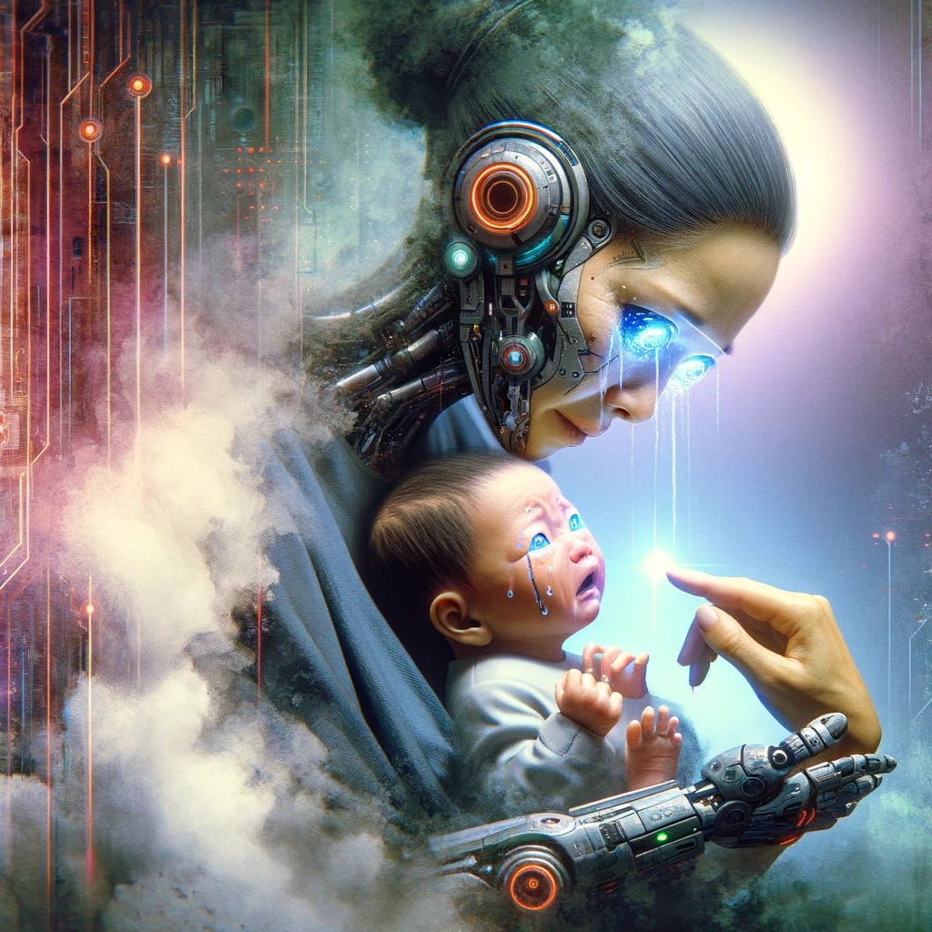 Half-Tech Infant. A parent’s dilemma in a tech-driven… | by CJ Coop | Fiction Shorts | May, 2024 ...