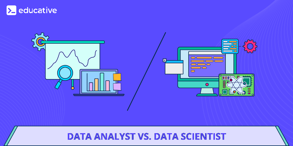 Data analyst vs. data scientist. The amount of data copied, collected… | by The Educative Team ...
