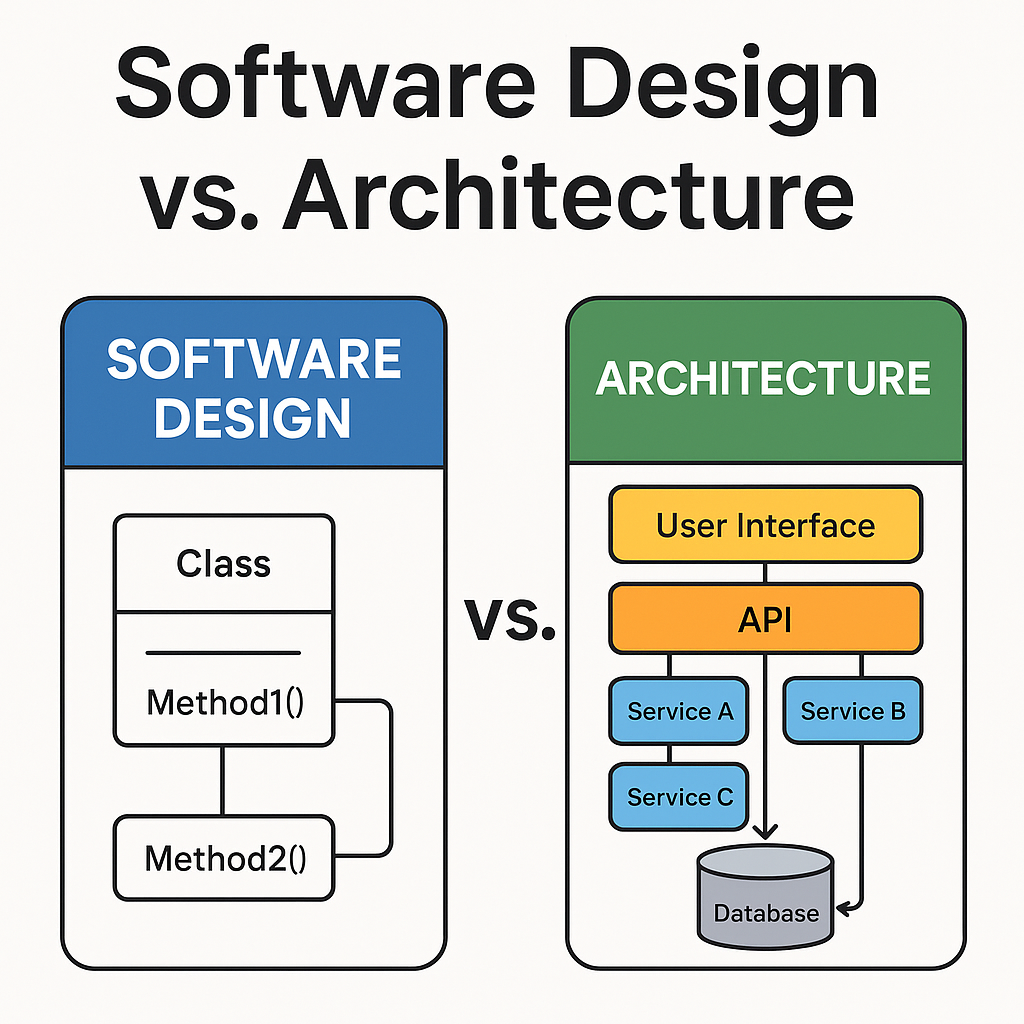 🏗️ Software Design vs. Architecture: Building Software That Lasts | by ...