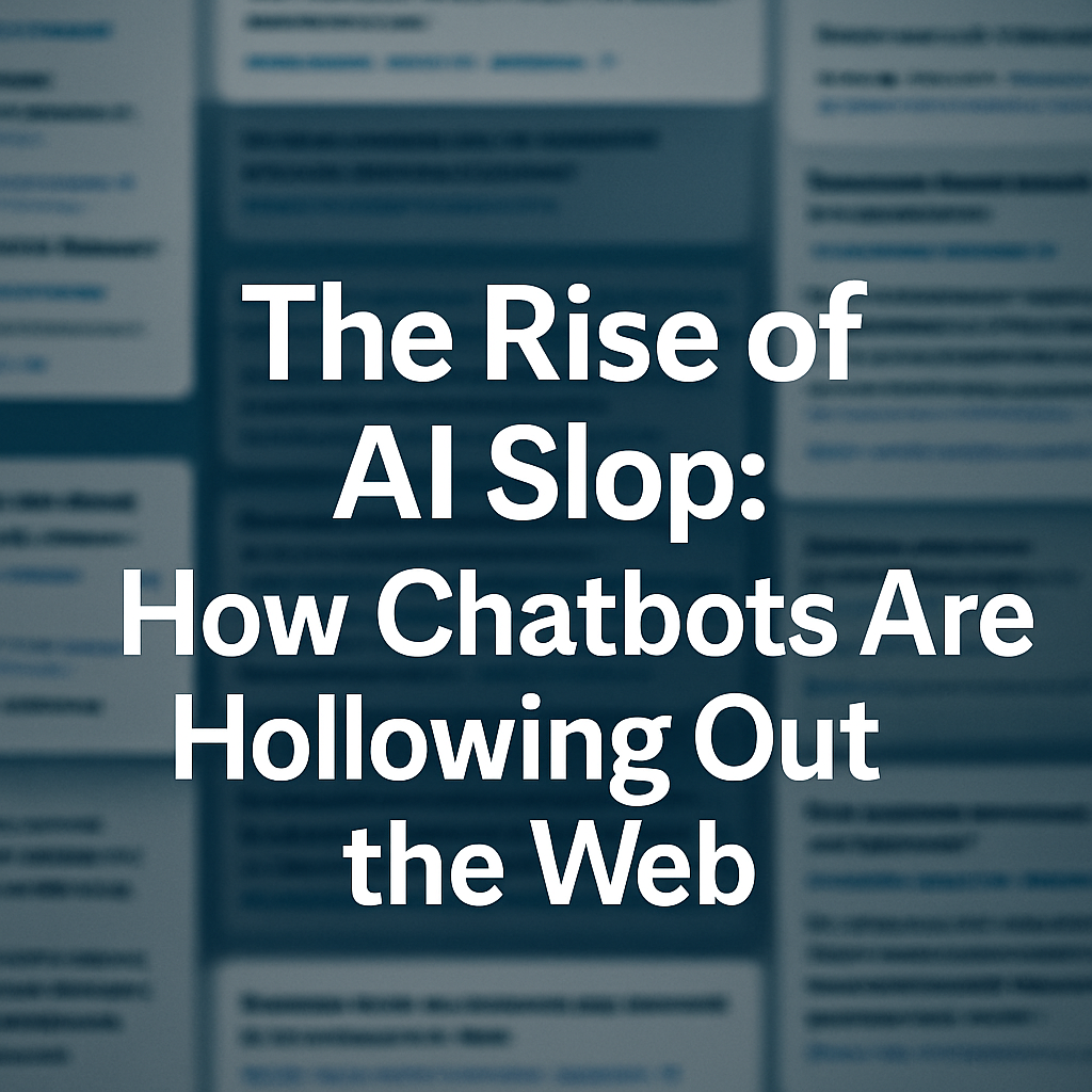 The Rise of AI Slop: How Chatbots Are Hollowing Out the Web | by Sahin ...