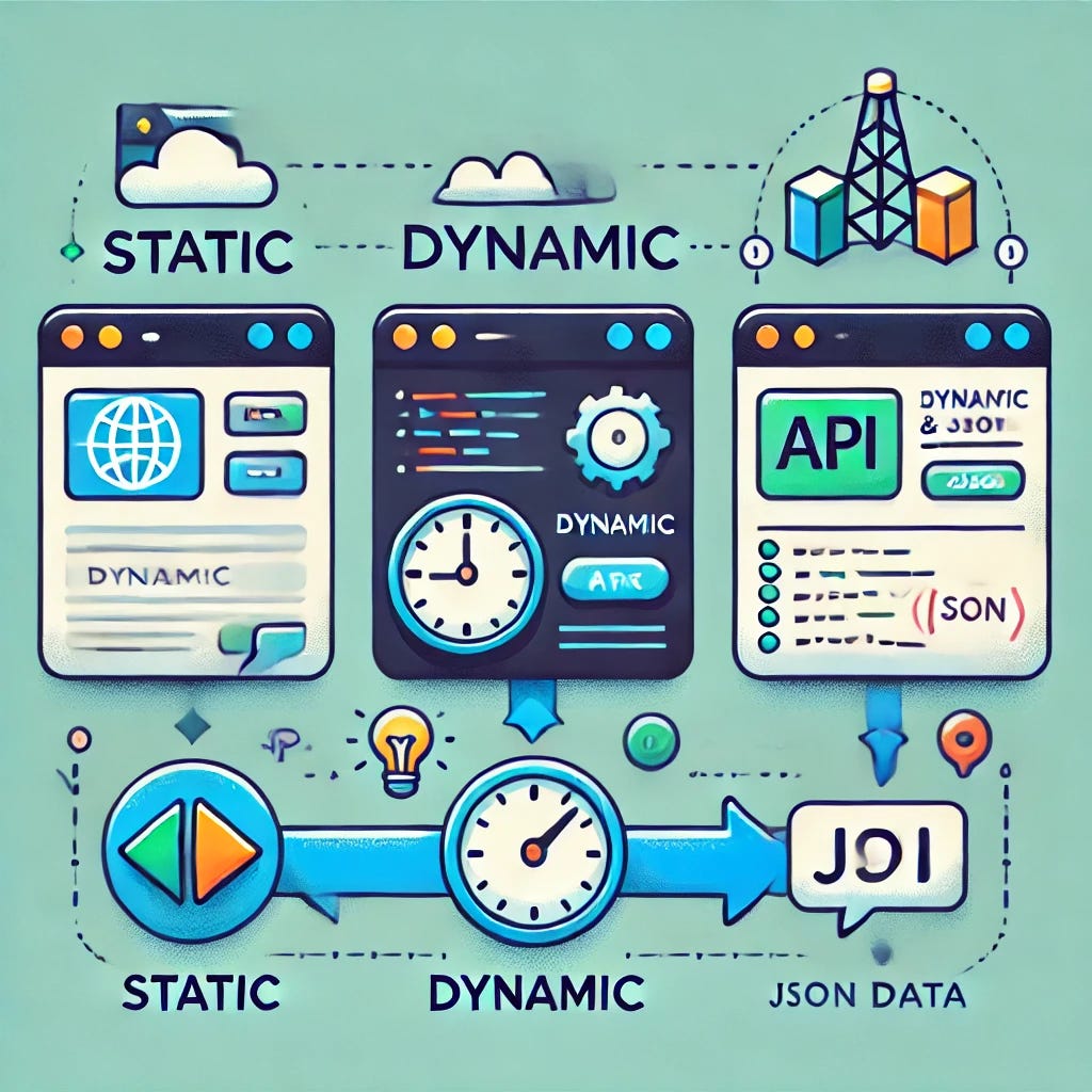 Static vs Dynamic vs API: Understanding the Differences | by Sheikh ...