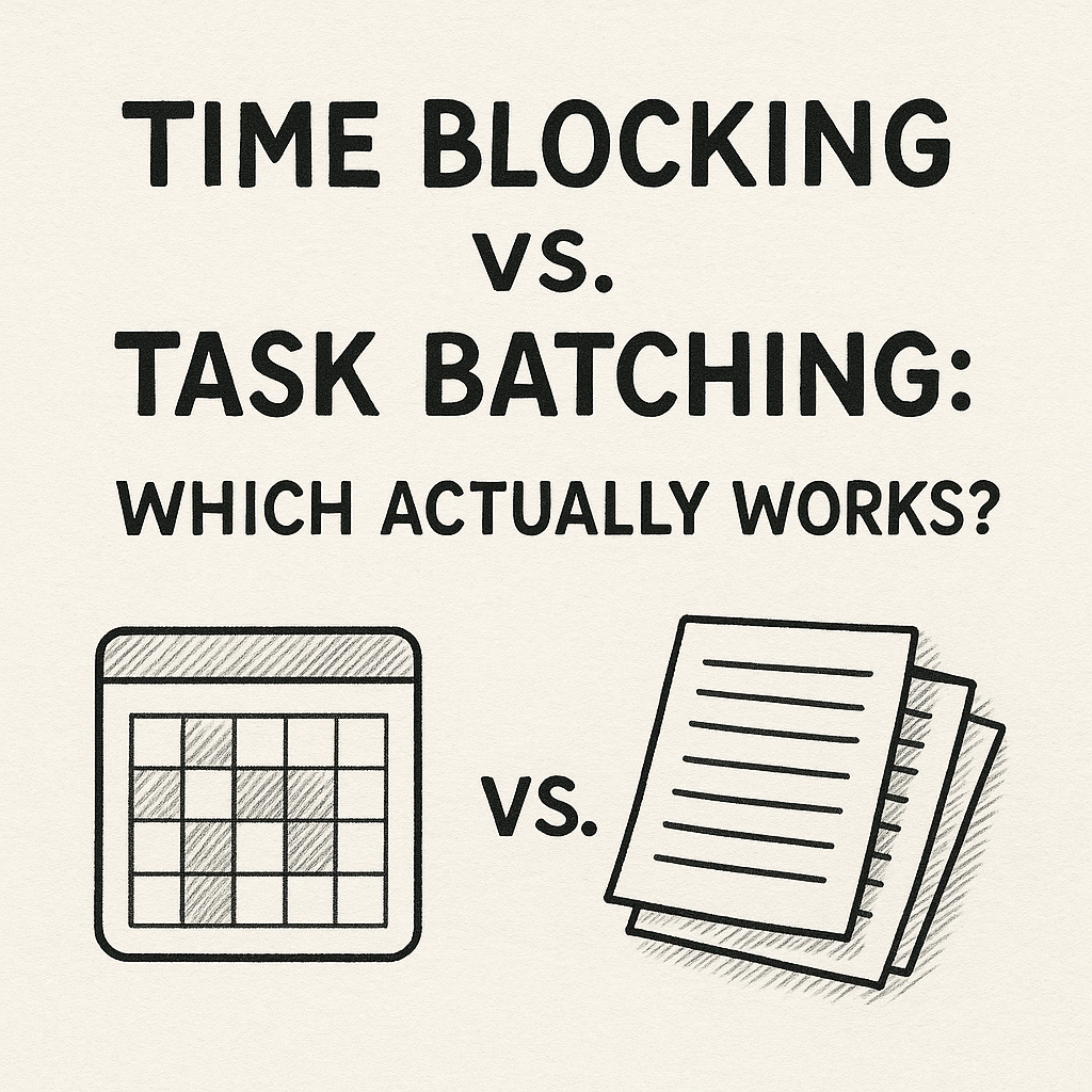 Time Blocking vs. Task Batching: Which One Actually Works? | by Aastha ...