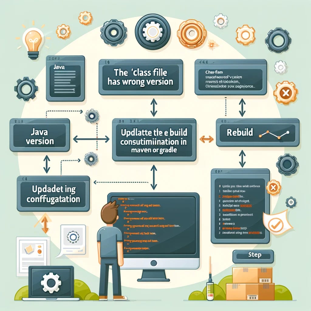 [Solved] Common Error in Java “class file has wrong version 61.0” | by Elimunet | Medium