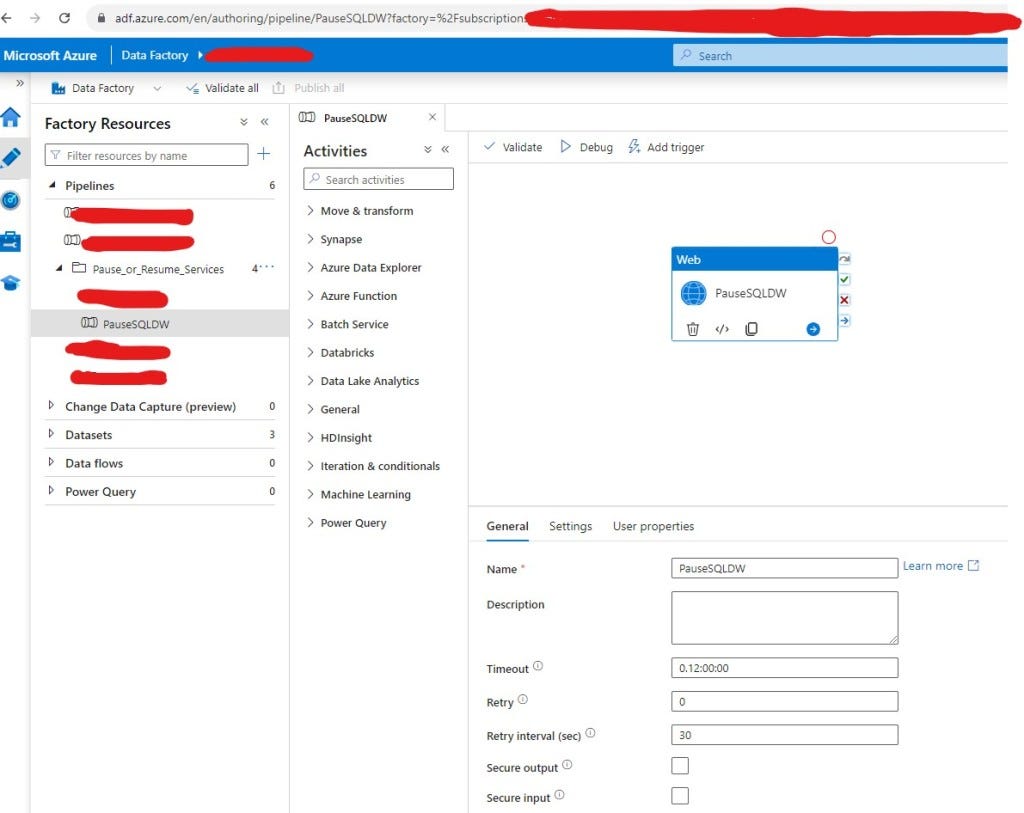 How to Pause and Resume Dedicated SQL pool (SQL DW) using Azure Data factory. | by Ization | Medium