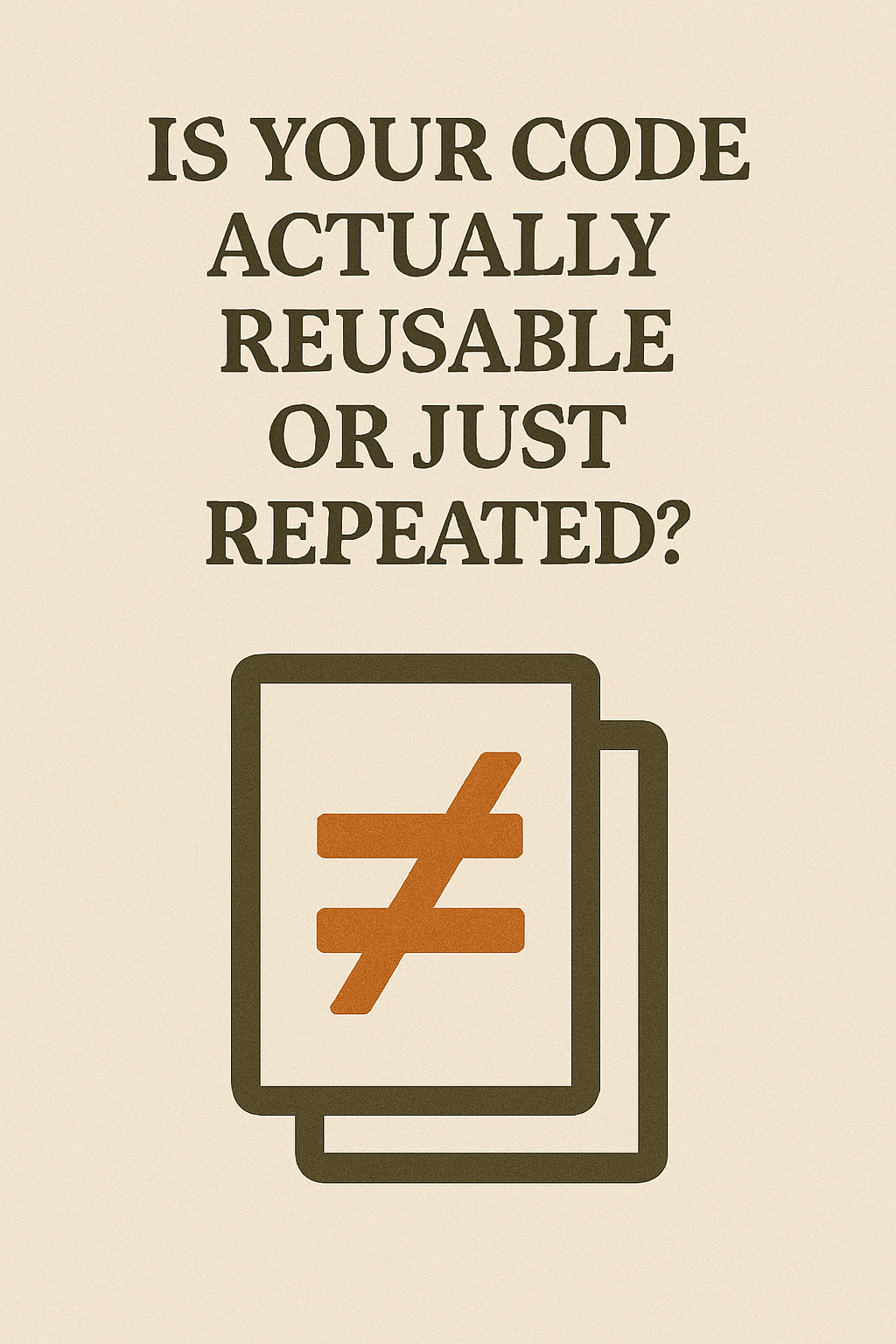 Is Your Code Actually Reusable or Just Repeated? | by Mklstudio | Jun ...