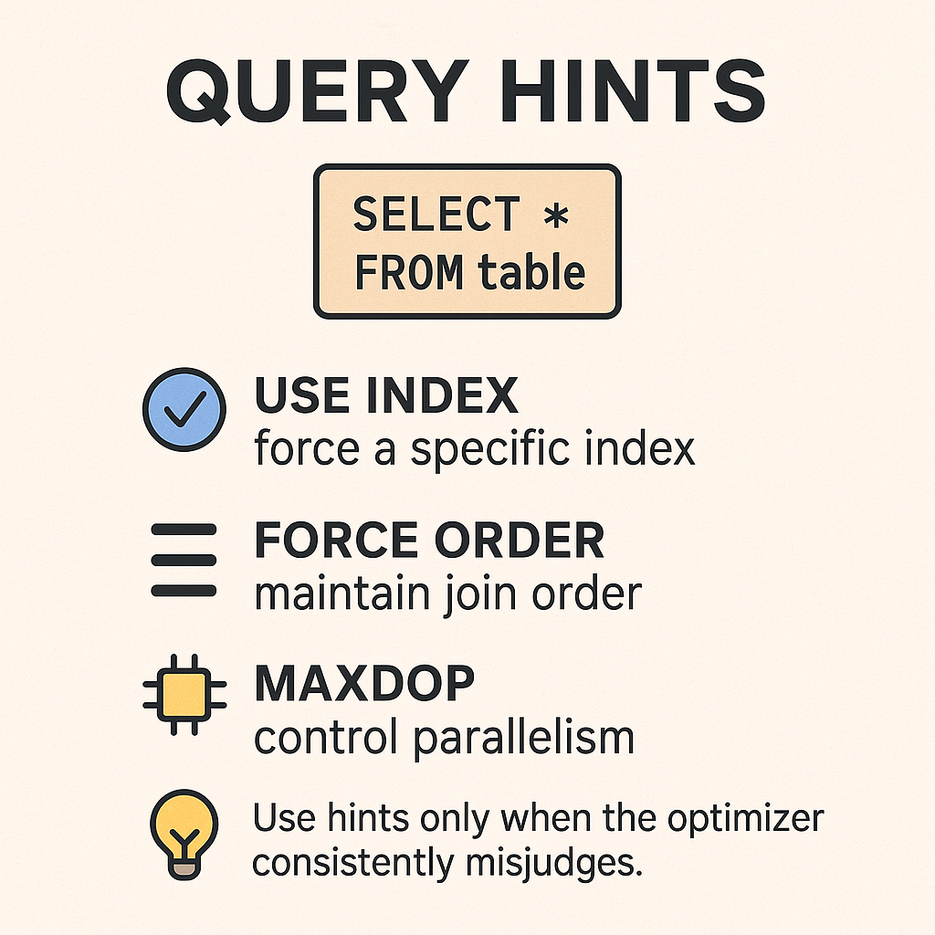 Query Hints in SQL. When, Why, and How to Use Them | by Adith - The Data Guy | Aug, 2025 | Dev ...