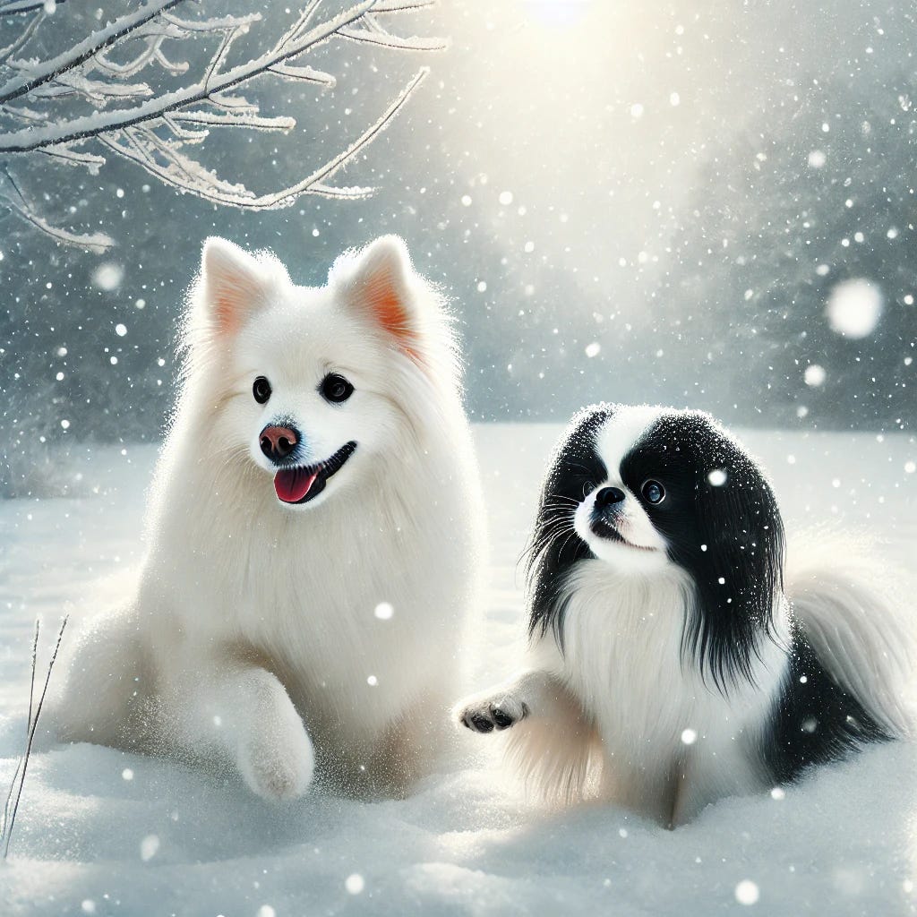 First Heavenly Snowfall - Dog momma of Daisy and Josie - Medium