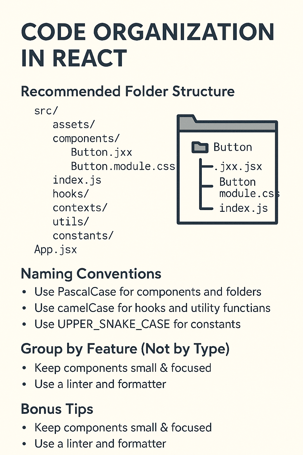 Code Organization in React. Tips for Clean and Scalable Projects | by Tejasvi Navale | Medium
