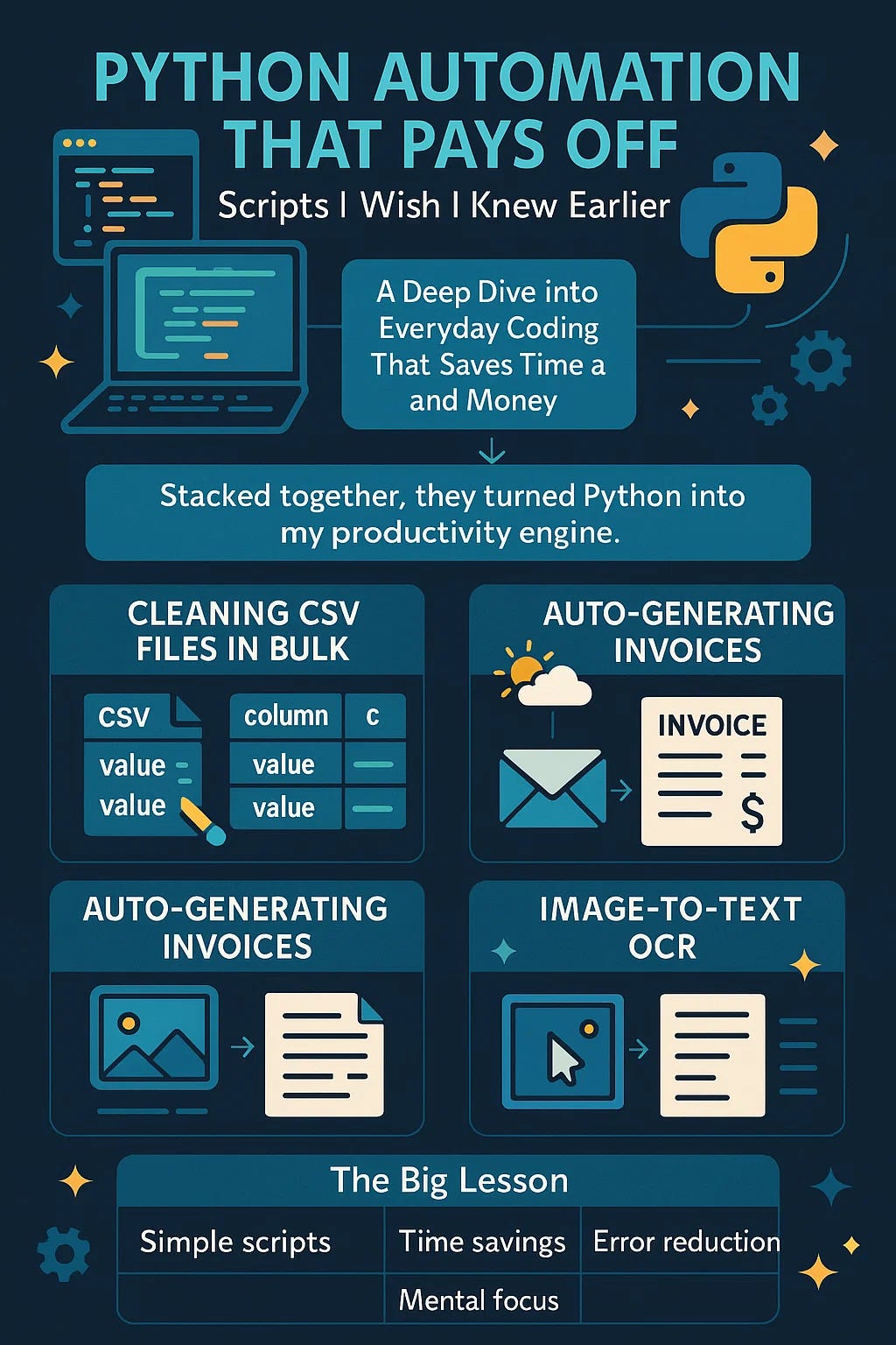 Python Automation That Pays Off: Scripts I Wish I Knew Earlier | by Zamina Zainab | CodeToDeploy ...
