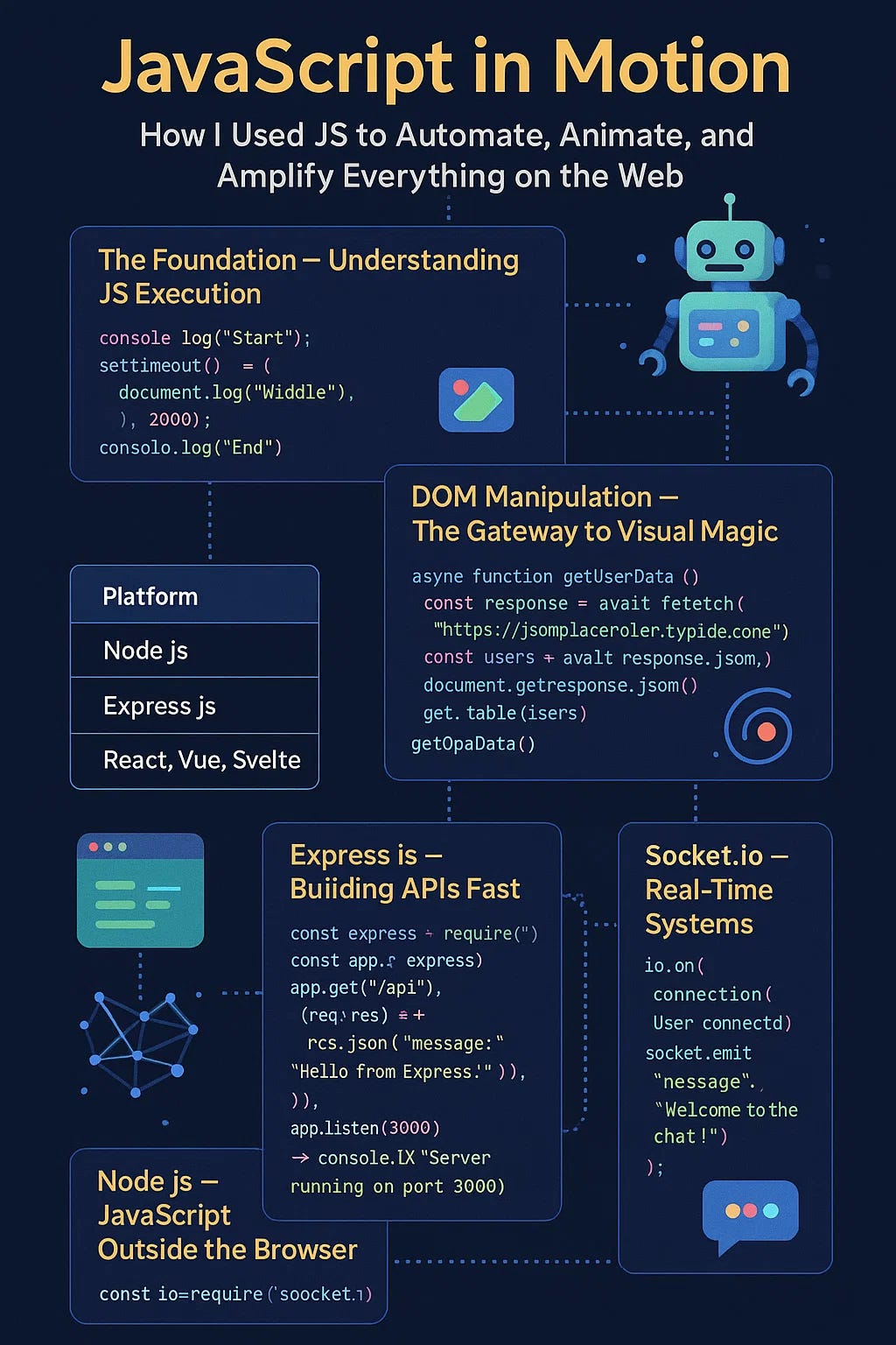 JavaScript in Motion. How I Used JS to Automate, Animate, and… | by Zamina Zainab | CodeToDeploy ...