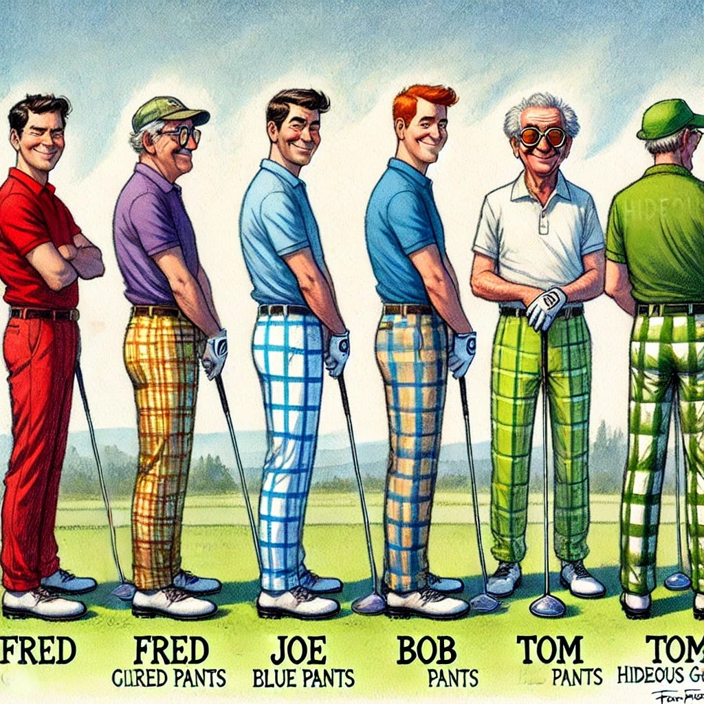 Those Hideous Green Golf Pants — A Constraint Satisfaction Problem ...