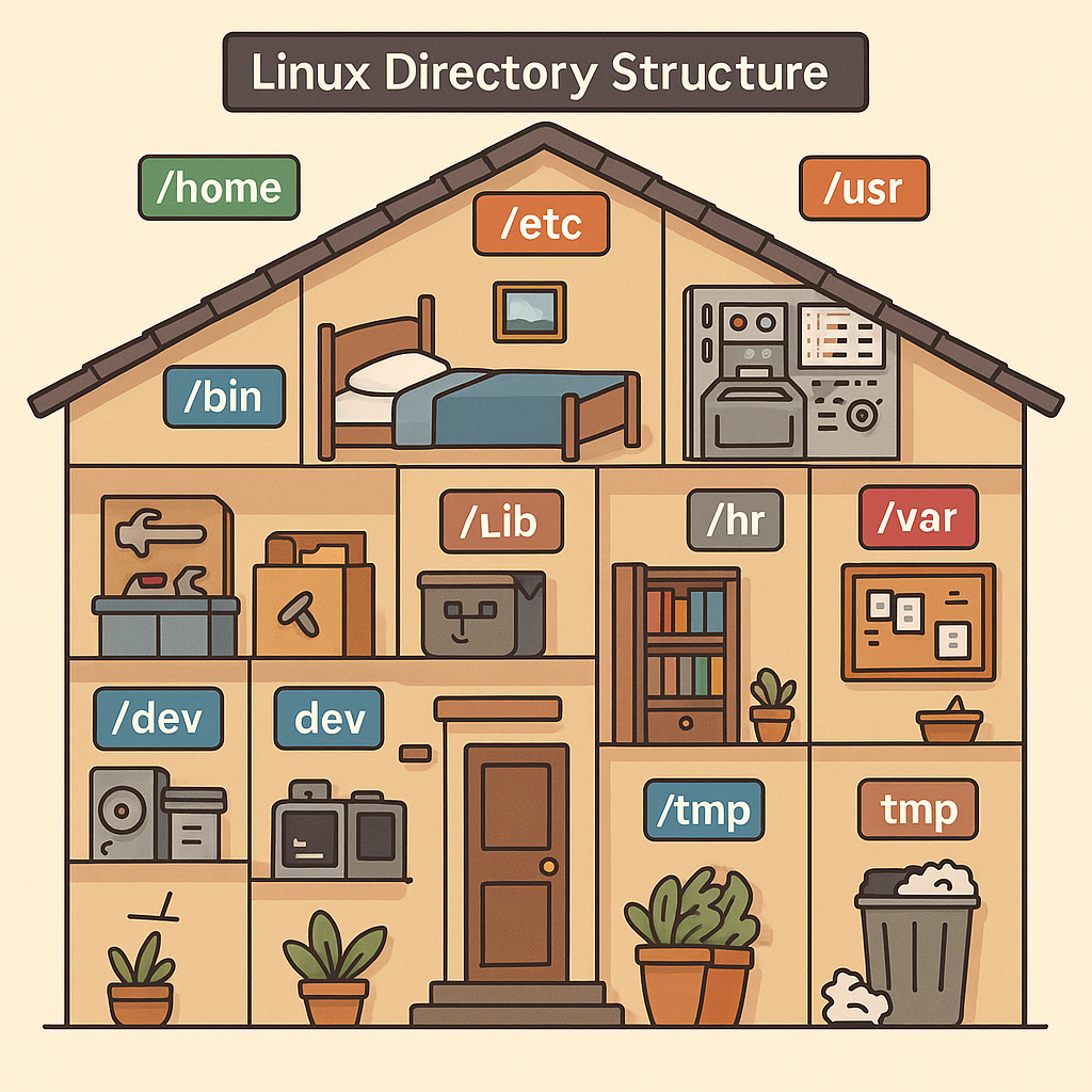 🏡 Welcome to the Linux House: Understanding Linux Directory Structure | by Viswesh Bonam | Medium