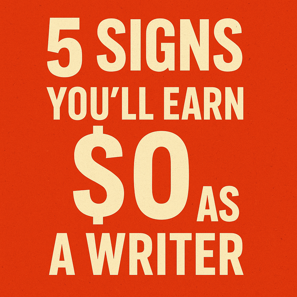 5 Brutal Signs You’ll Earn $0 as a Writer (And How to Fix Them) | by Yeakub Hasan | Writers ...