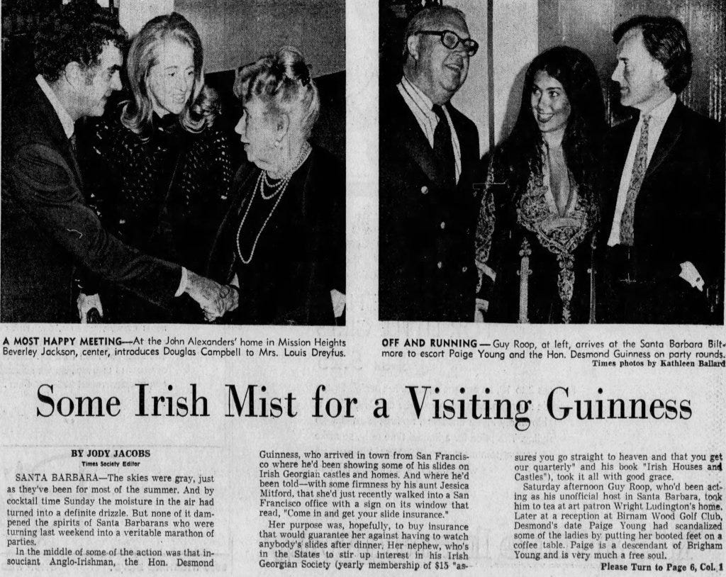 Paige Young & Hon. Desmond Guinness in 1973. Diana Mitford and Oswald Mosley. Part #1 | by H.C ...