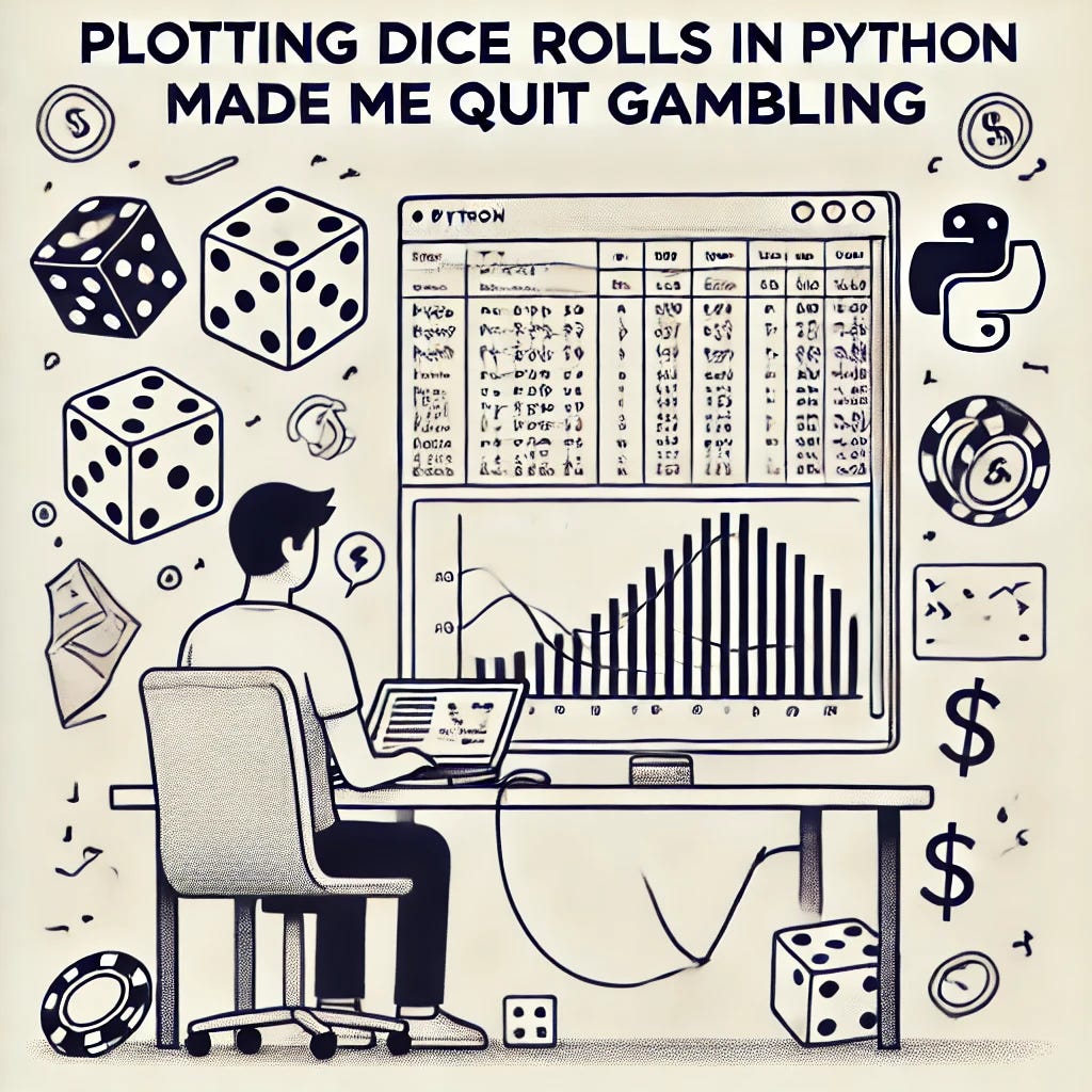 Plotting Dice Rolls in Python Made Me Quit Gambling | by Guo Ming | Apr, 2025 | Medium