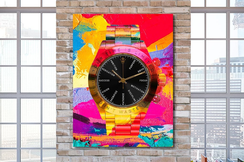 Motivational Canvas Art: It’s About Time | by Inktuitive | Medium