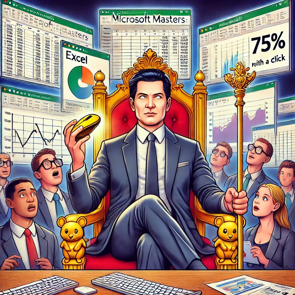 AI or Microsoft Masters: In the Land of Excel, 75% Rule with a Click but do they really? | by ...