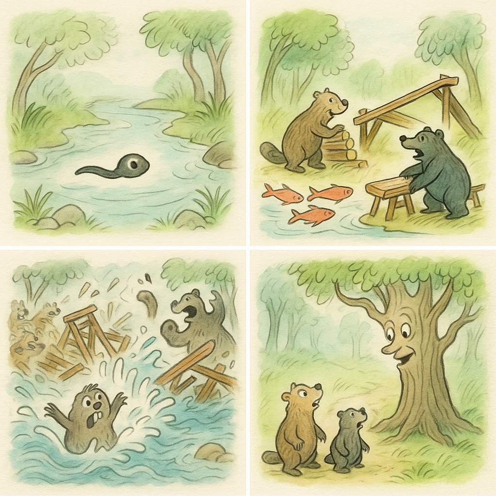 The Beaver and the Bear. In a forest divided by a brook, the… | by Sean ...