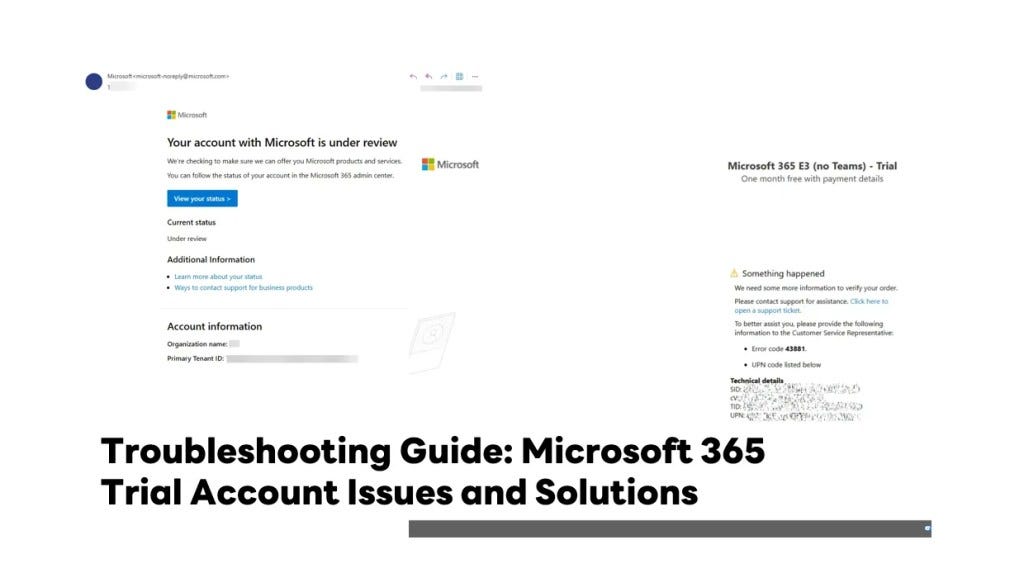 Troubleshooting Guide: Microsoft 365 Trial Account Issues and Solutions ...